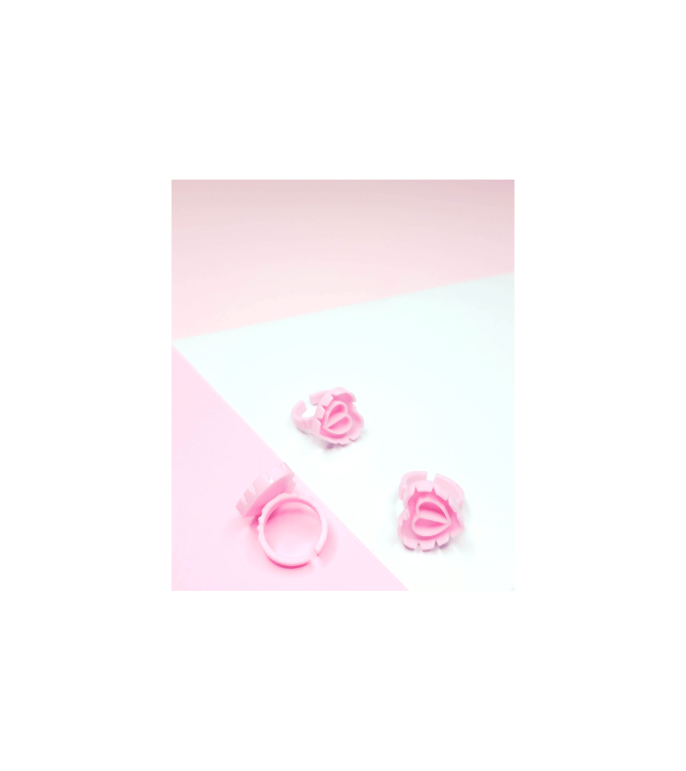 Bague à colle coeur rose